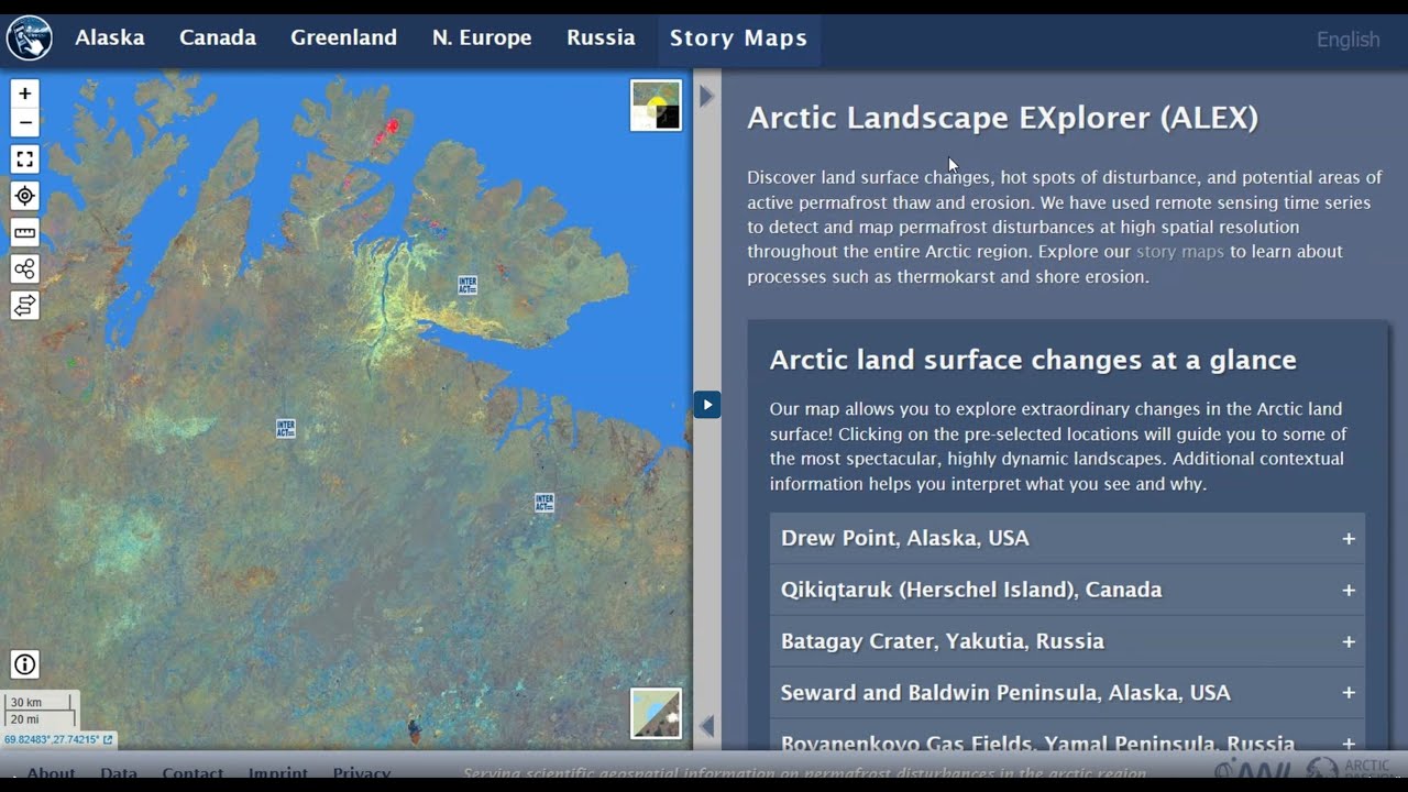 Arctic PASSION's Arctic Landscape EXplorer (ALEX) tool - YouTube