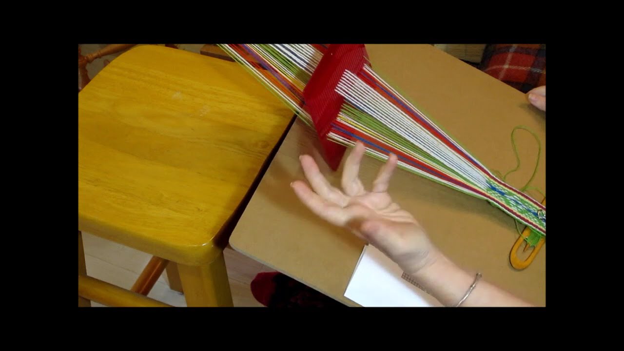 Sami Band Weaving on a 2 Hole Rigid Heddle Loom - Beaivi Loom - YouTube