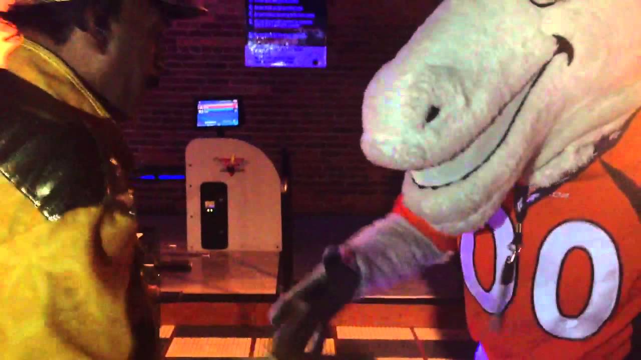 Miles - Denver Broncos Mascot - Bronco Handshake - YouTube