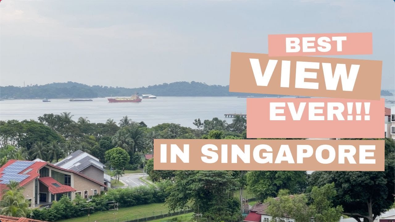 The Best View in Singapore - Mountains in the background, the sea, and ...