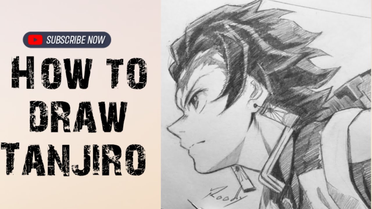 How to draw tanjiro #animedrawing #art #viralvideo #tanjiro - YouTube
