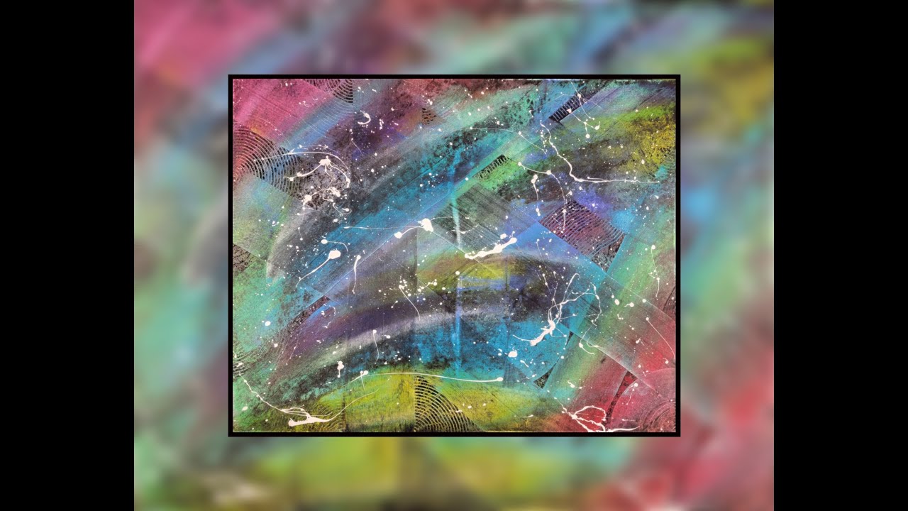 Painting Idea - Prism Effect / Color Swipe / Abstract Acrylic Art Demo ...