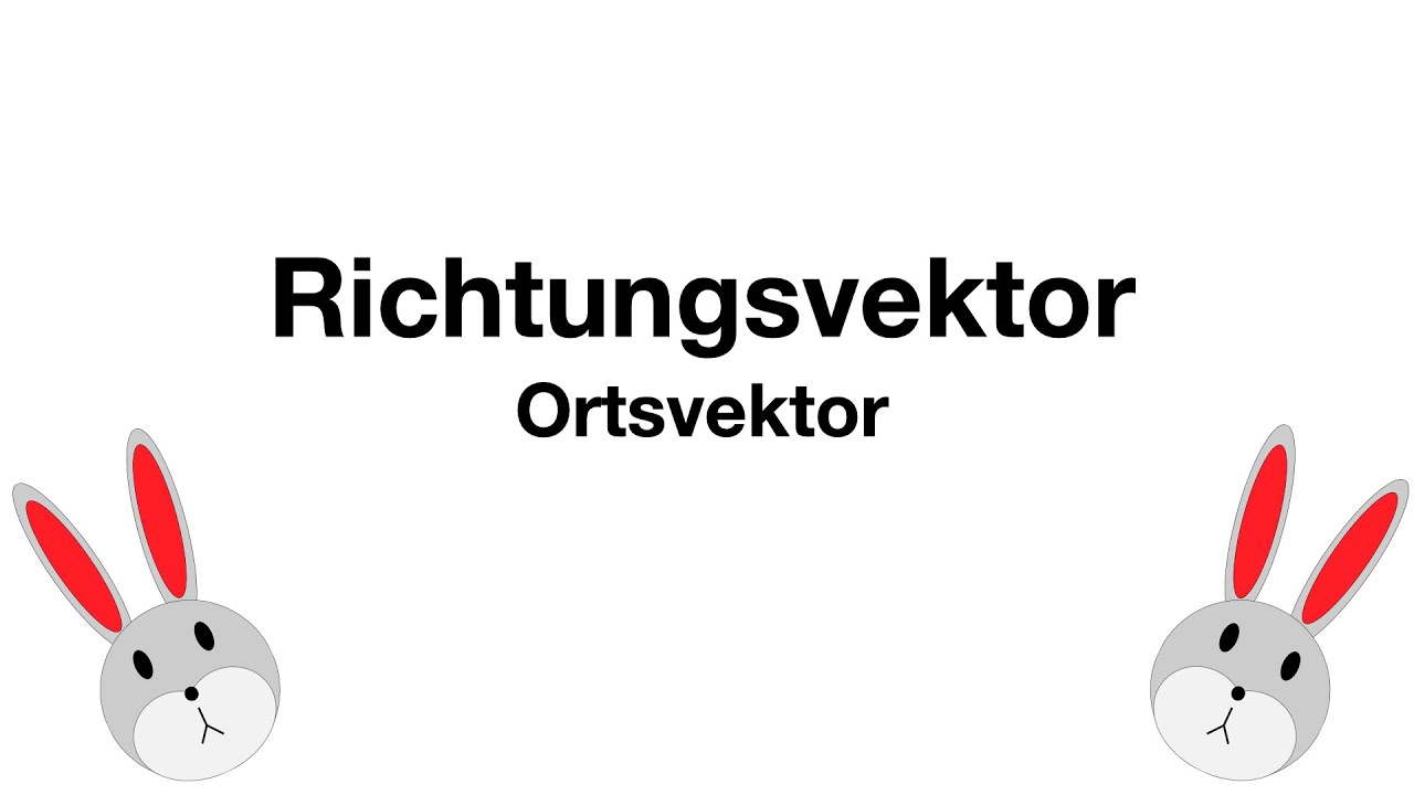 Ortsvektor und Richtungsvektor - YouTube