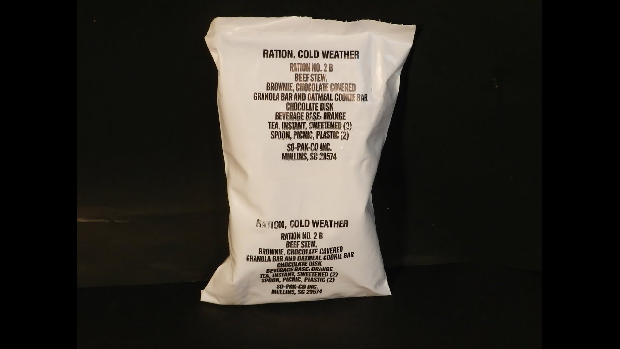 MRE Ration Cold Weather 1992 DoP Review Part 1 - YouTube