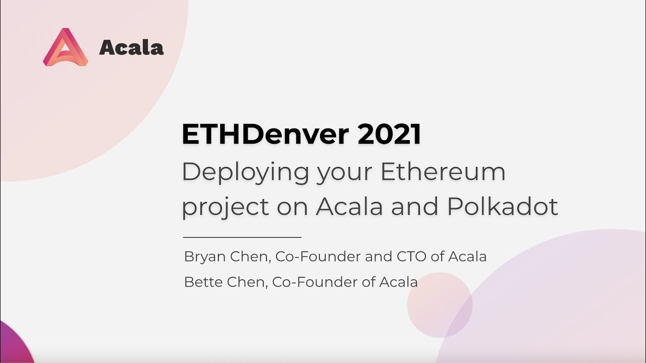 Acala EVM: Uniswap on Acala testnet, On-Chain Scheduler, and Deploying ...
