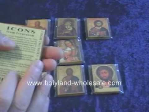 Holy Land Icons with stone from Jerusalem - YouTube