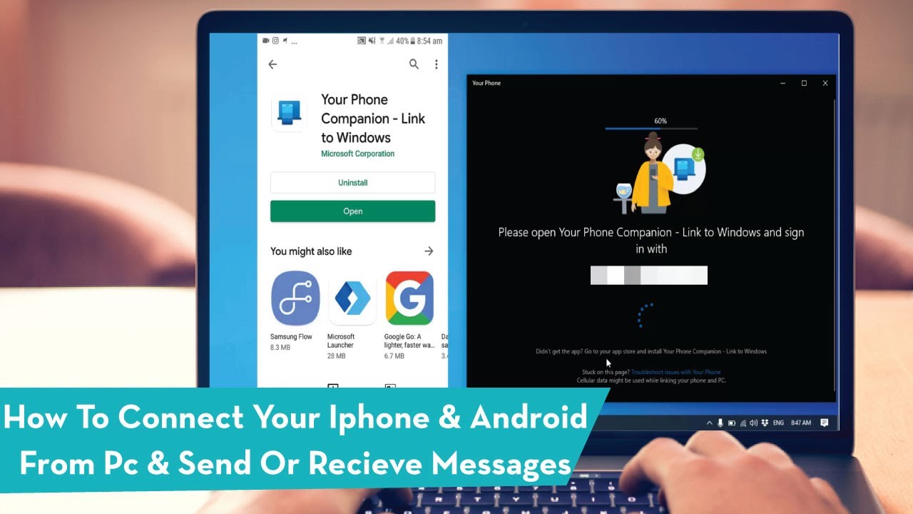 How to connect your iPhone & Android from PC & Send or Receive Messages ...