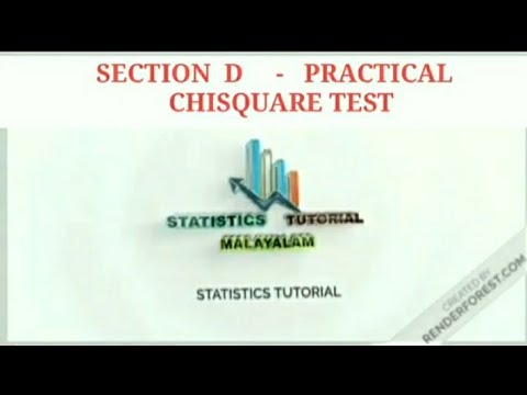 PLUS TWO -STATISTICS -PRACTICAL - CHISQUARE - YouTube
