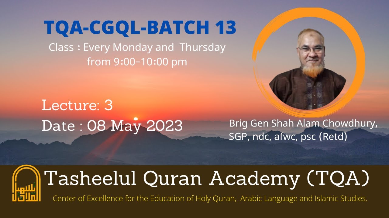TQA-CGQL-Batch 13 || Propositions|| Lecture # 3 || 08 May 23 || Brig ...
