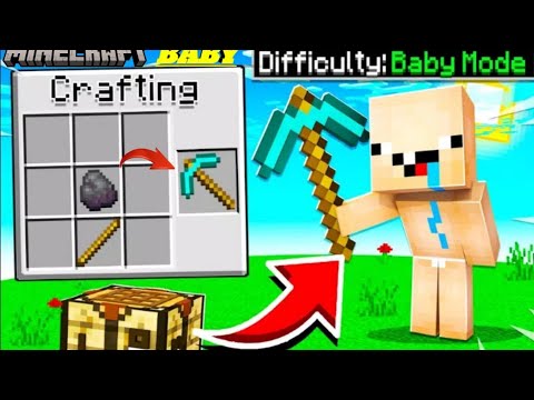 CAN I BEAT MINECRAFT AS A BABY | MINECRAFT BABY MOD|[PART 1] - YouTube