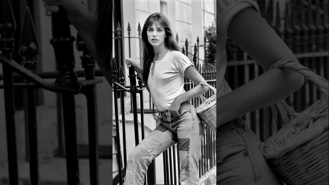 Jane Birkin’s style: minidresses, wicker basket, flared jeans #fashion ...