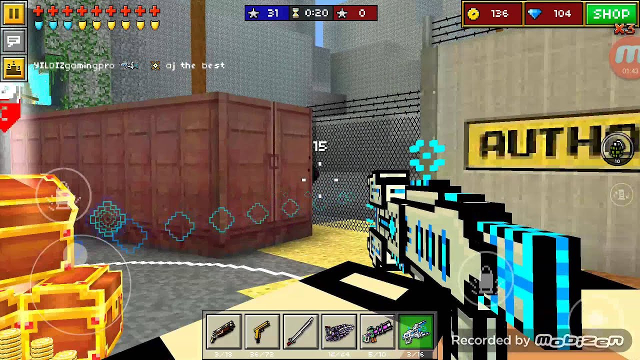 Pixel gun 3D Alien cannon up2 !!!! - YouTube