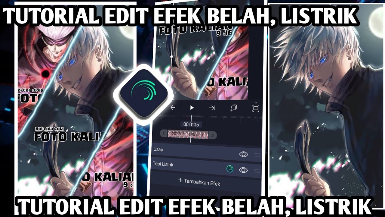 TUTORIAL EDIT EFEK BELAH DI ALIGHT MOTION || EFEK LISTRIK - YouTube