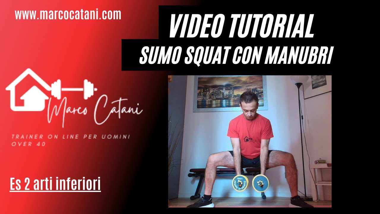 Sumo squat 2 manubri - YouTube