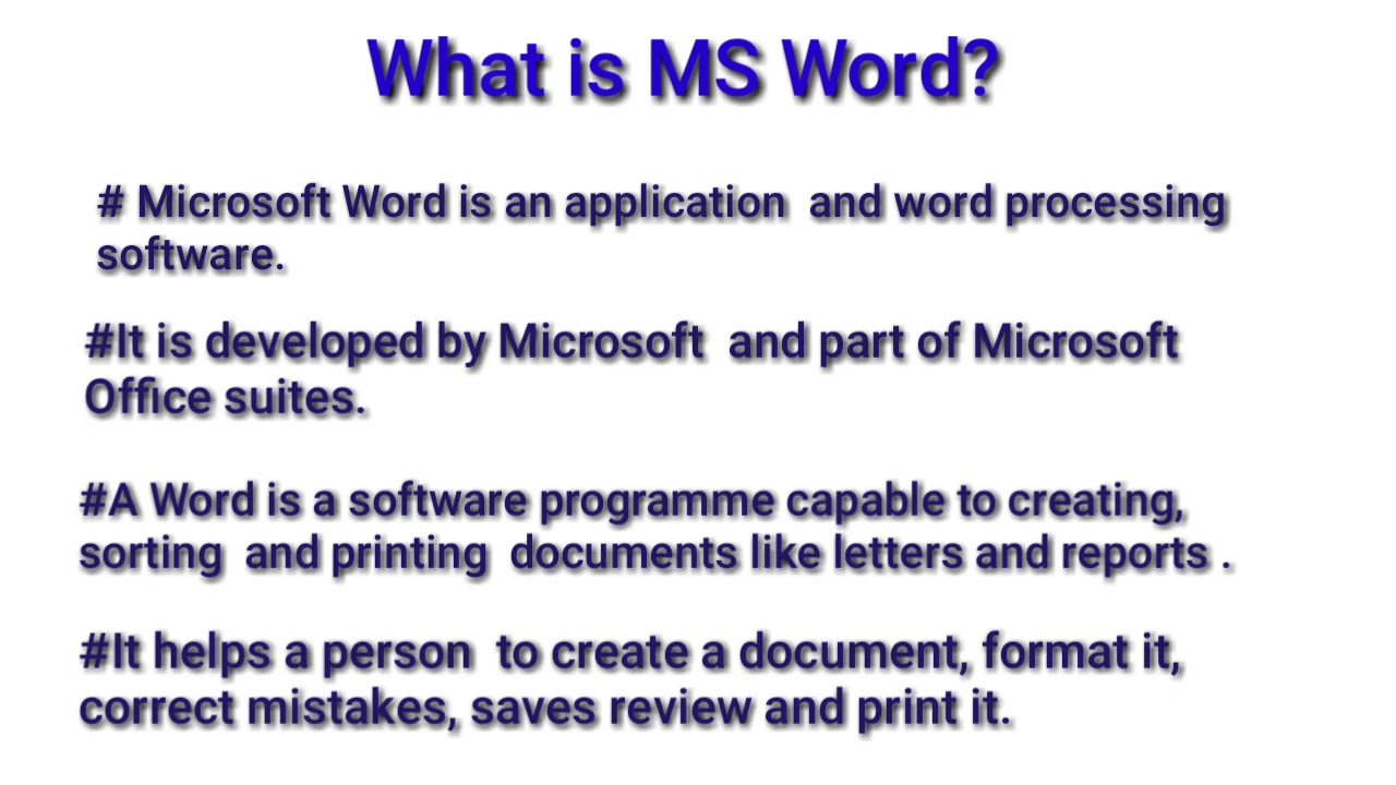 What Is MS Word YouTube What Is MS Word YouTube
