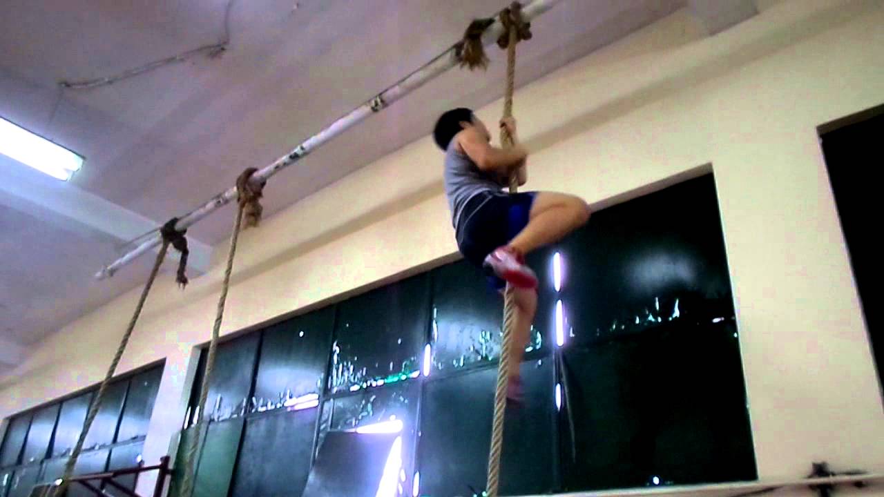 Rope Climbing Wrestling Exercise - YouTube