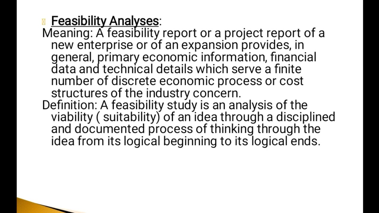 Feasibility Study / Report - YouTube