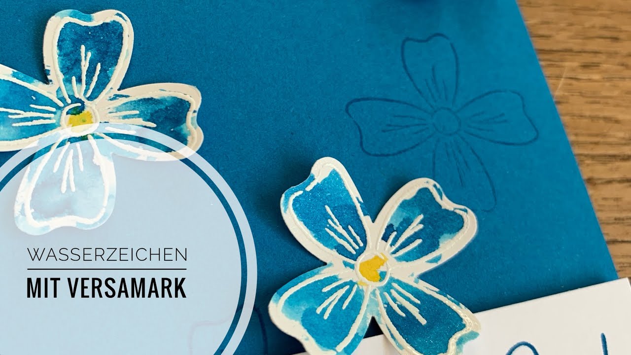 Wasserzeichen Technik - Watermark technique mit VersaMark Stempelkissen ...