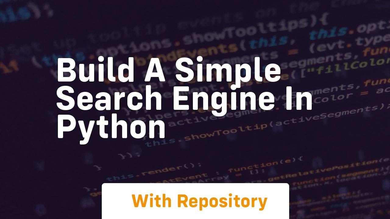 Build a simple search engine in python - YouTube