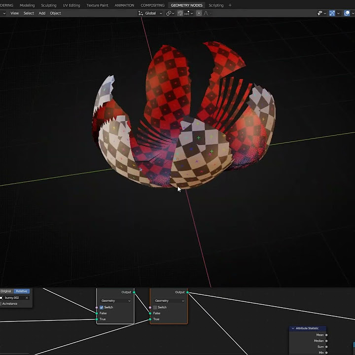 Blender Geometry Nodes Mesh Unfolding Experiment #shorts #geometrynodes #b3d - YouTube