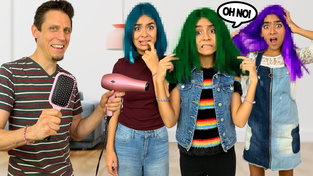 Dad Gives Us a Makeover - Cool Maker | GEM Sisters - YouTube