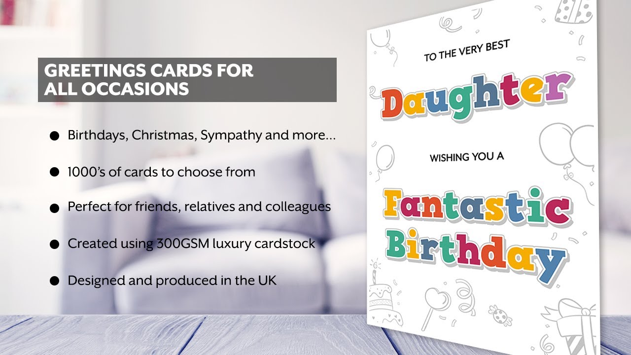 Daughter Birthday Cards For Adult Or Girl Fantastic Bday Card For Her Daughter Birthday Cards For Adult Or Girl Fantastic Bday Card For Her