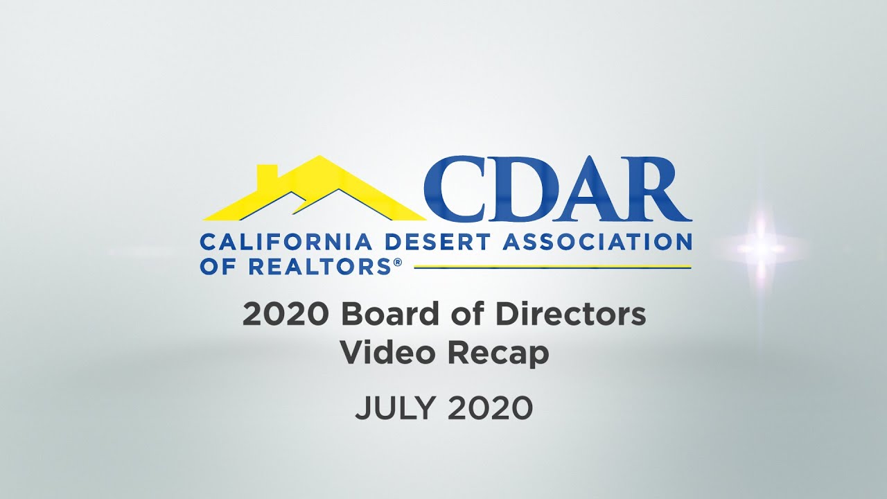CDAR 2020 Board of Directors Recap - July 2020 - YouTube