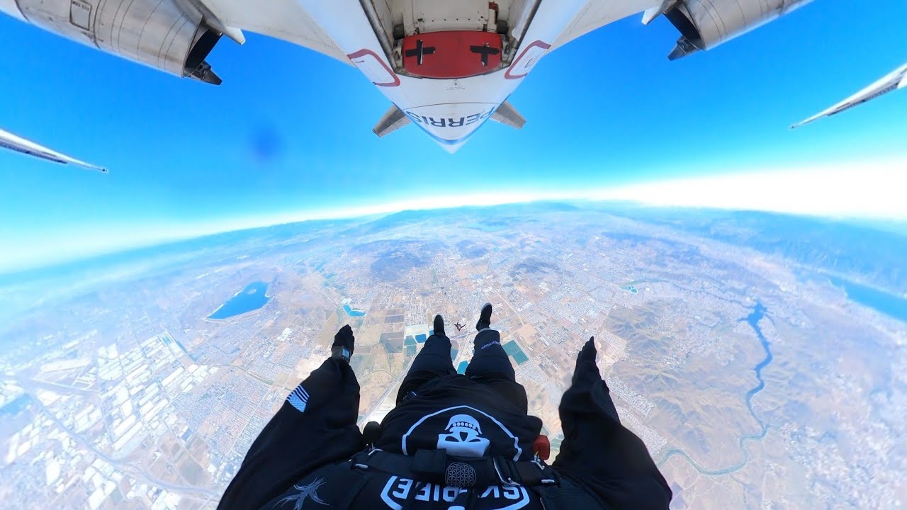 Skydiving from a Passenger Jet - YouTube
