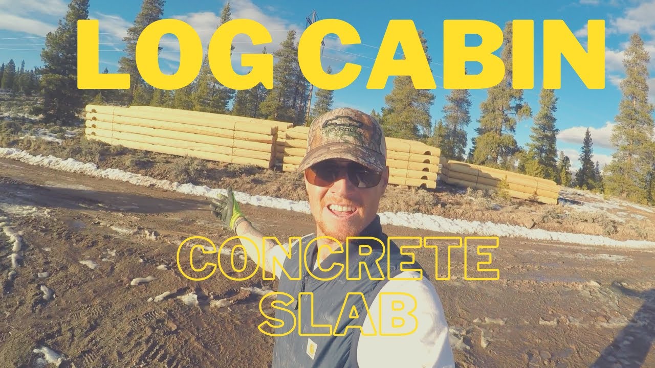 Pouring Concrete Slab for Log Cabin Basement - YouTube