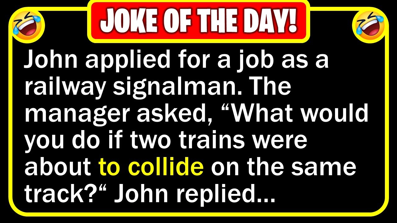 🤣 BEST JOKE OF THE DAY! - John applied for a job as a signalman for the ...