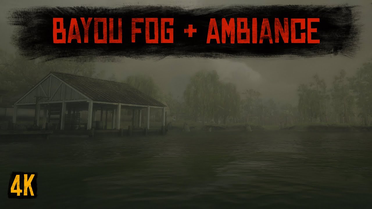 Relaxing Bayou Fog & Ambiance , Red Dead Redemption 2 - 8 Hours - RTX ...