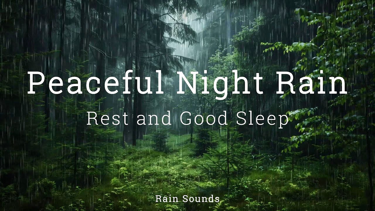 Peaceful Night Rain for Rest and Stress Relief | Good Sleep with ...
