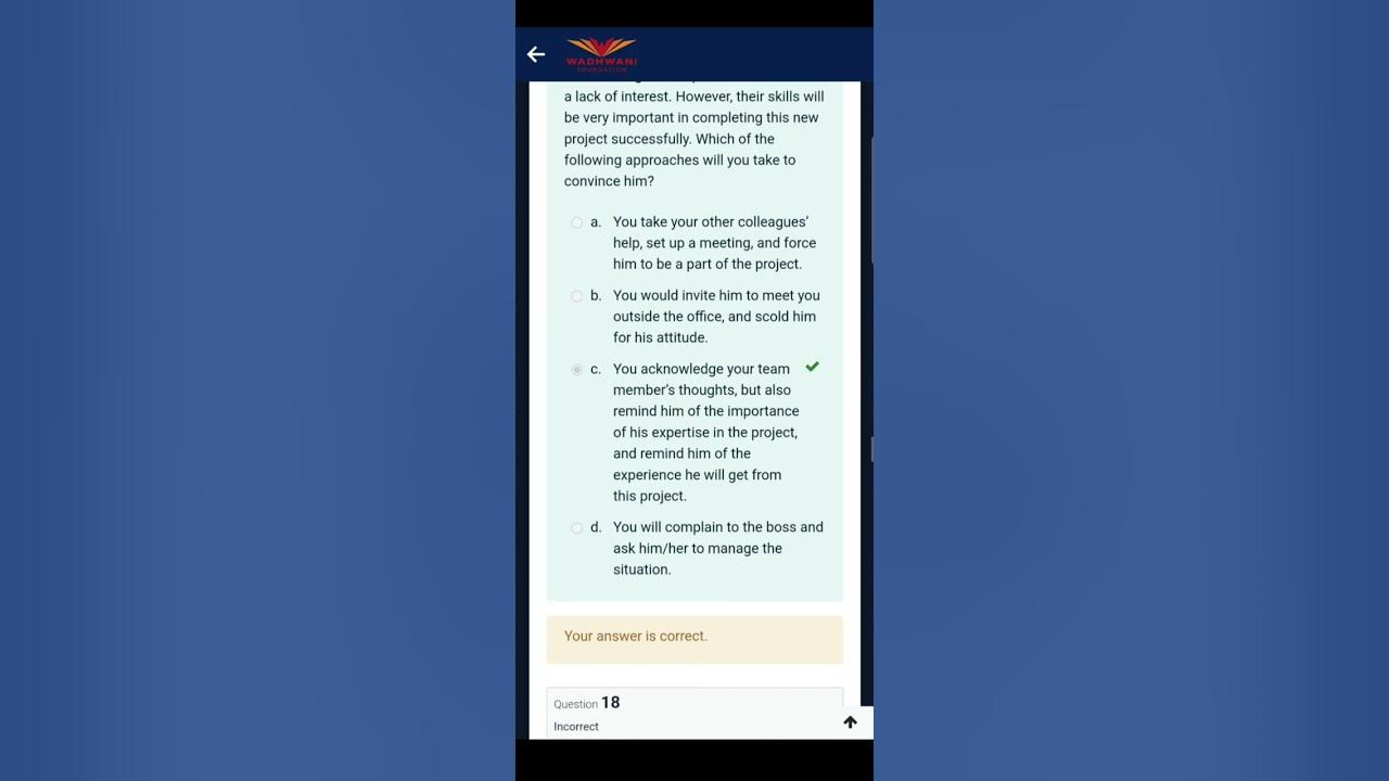 Wadhwani Opportunity FORMATIVE ASSESSMENT 1 || JobRise-Finishing-School || @avix9903 - YouTube