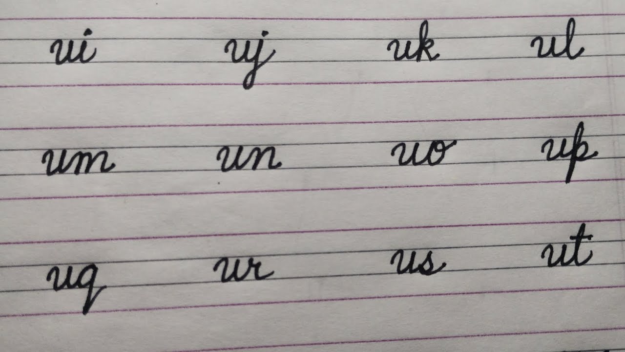 How to write English Cursive Writing l Joining Letters a-z l Cursive ...