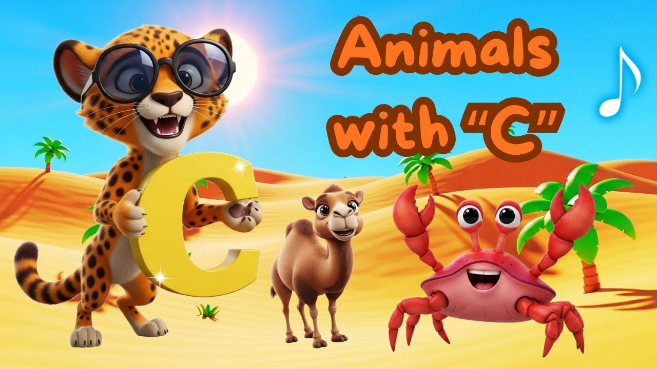 Animals Starting with C | Fun Kids Song & Dance | Cat, Cow, Camel, Crab ...
