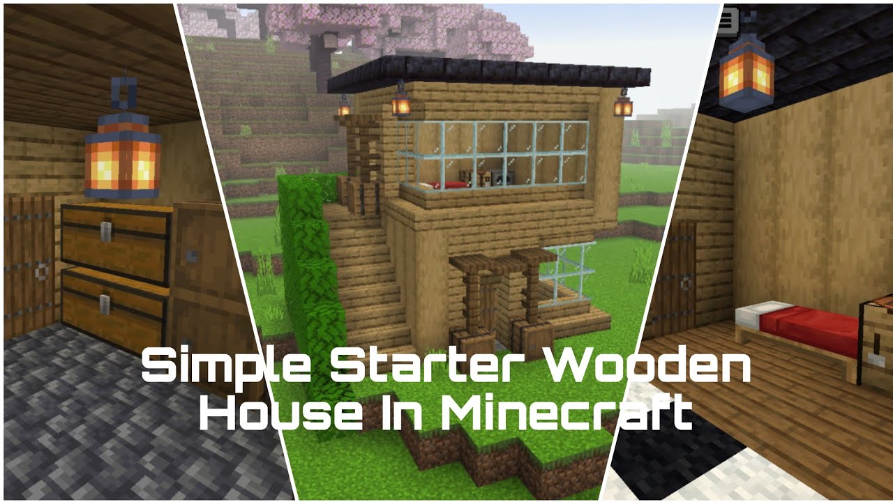 Simple Starter Base For Survival Minecraft Tutorial #minecraft - YouTube