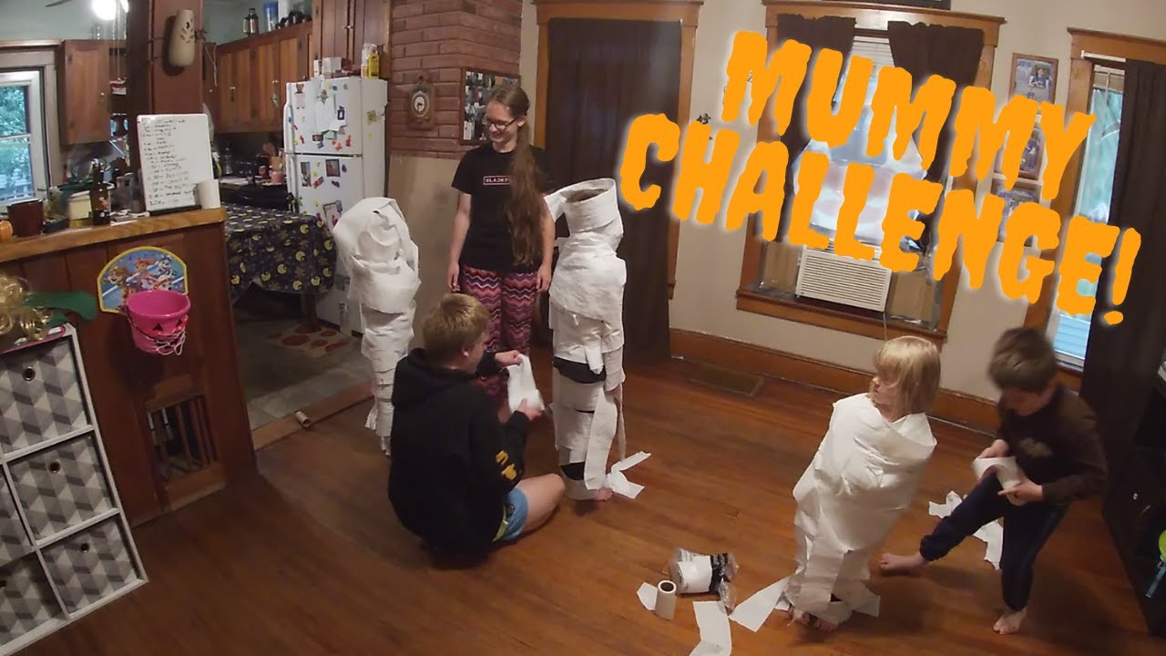 The Mummy Challenge (With Cousins) | Krazy Kidz Creations - YouTube