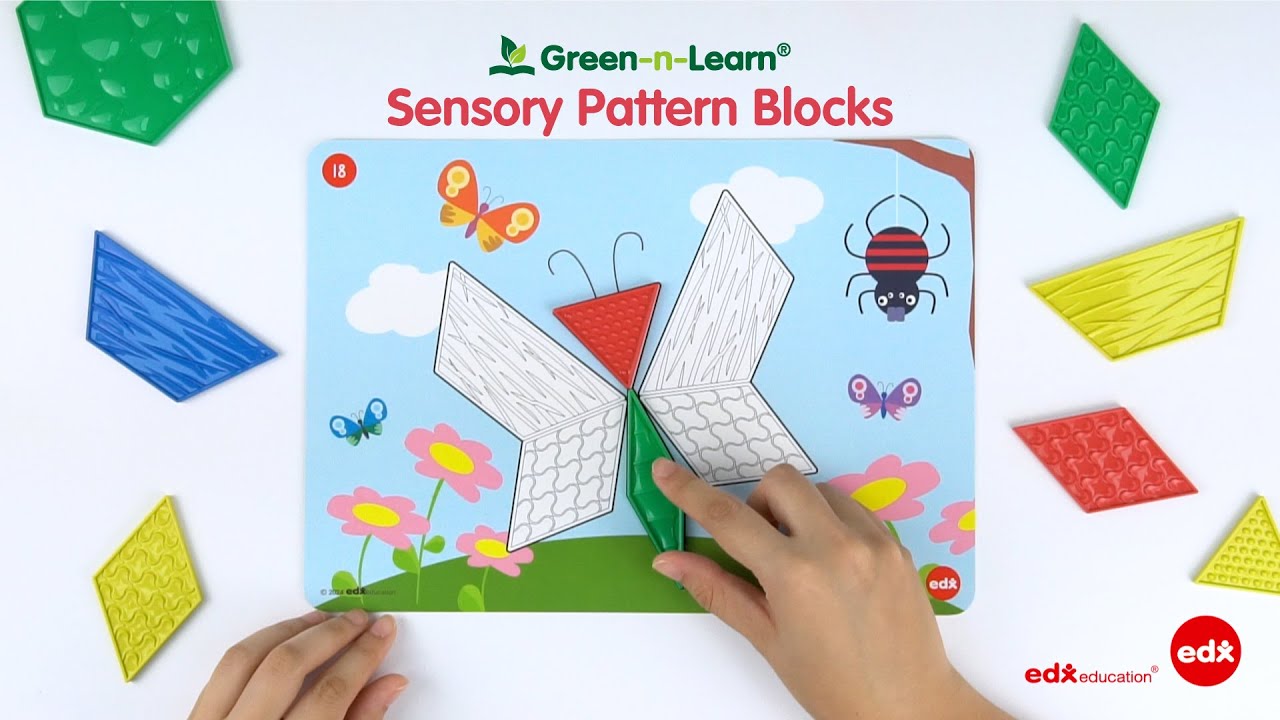 Green-n-Learn Sensory Pattern Blocks (2/2) - Edx Education, Geometry ...