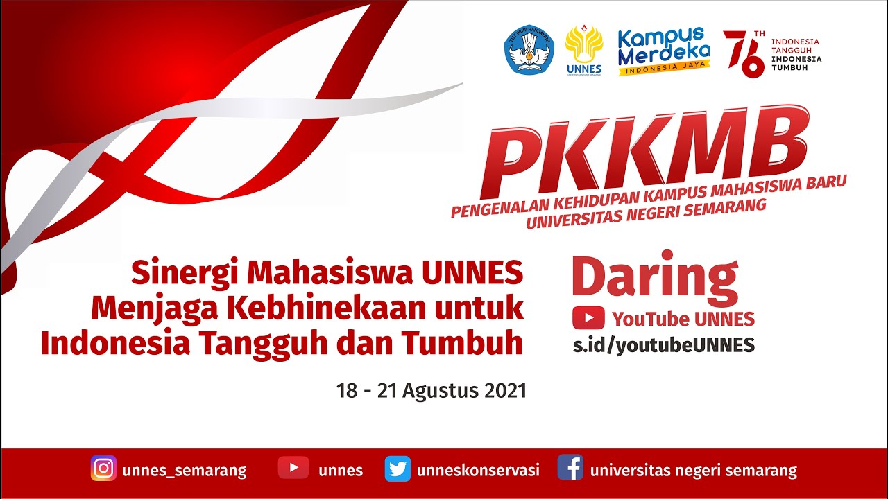🔴 [ LIVE ] PKKMB UNNES 2021 - Hari Kedua - YouTube