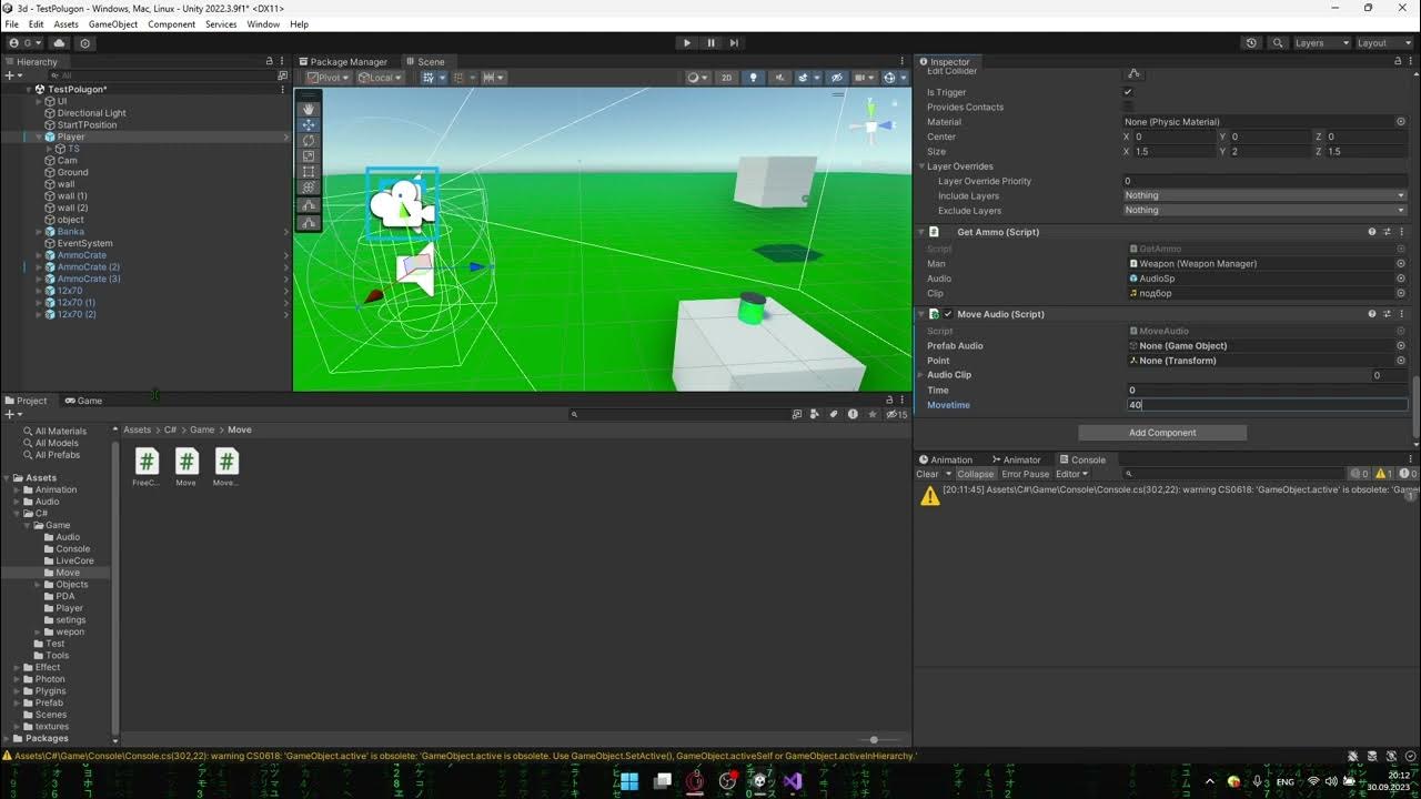 Как сделать звук шагов при движении персонажа легко Unity 3d Youtube