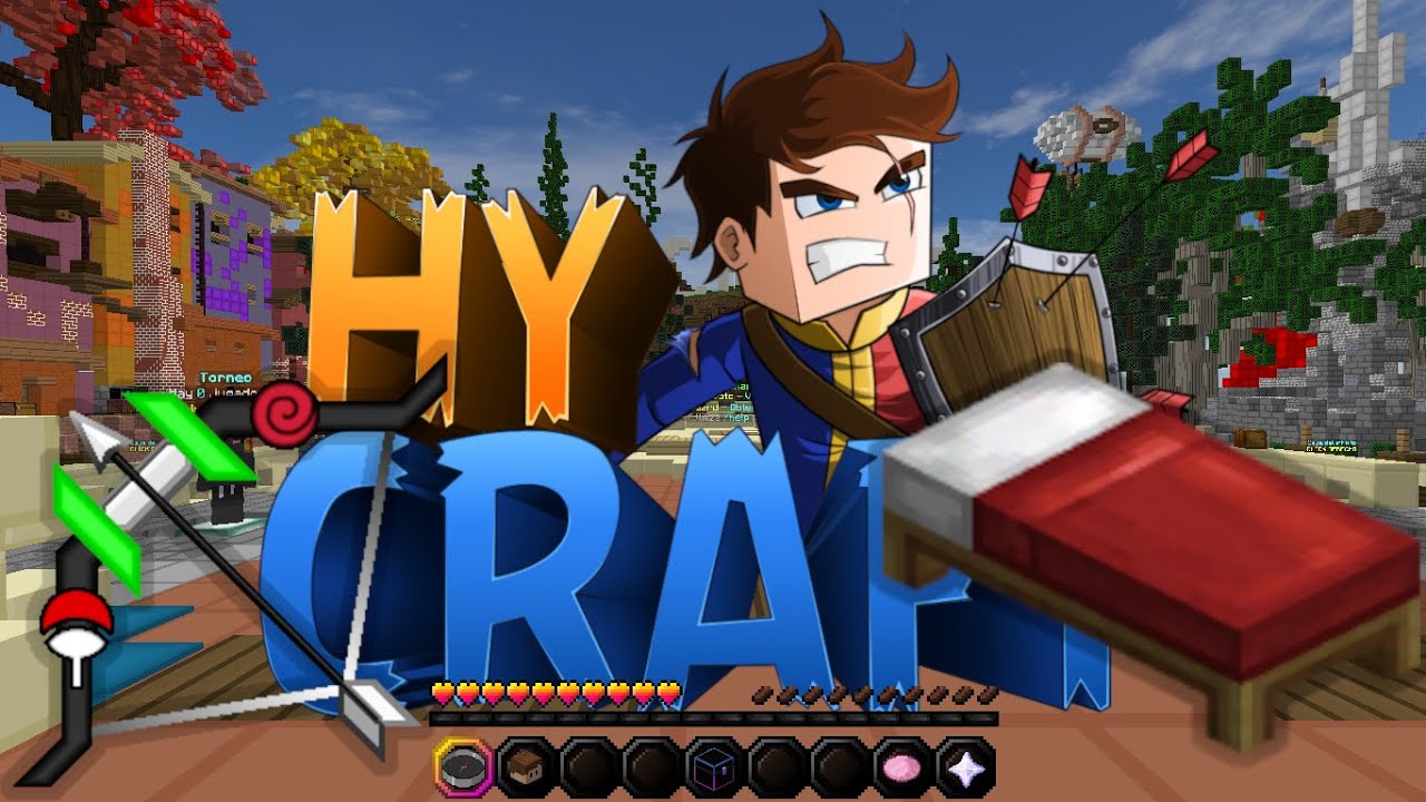 El mejor server de minecraft hycraft //Las modalidades que mas juego :D - YouTube