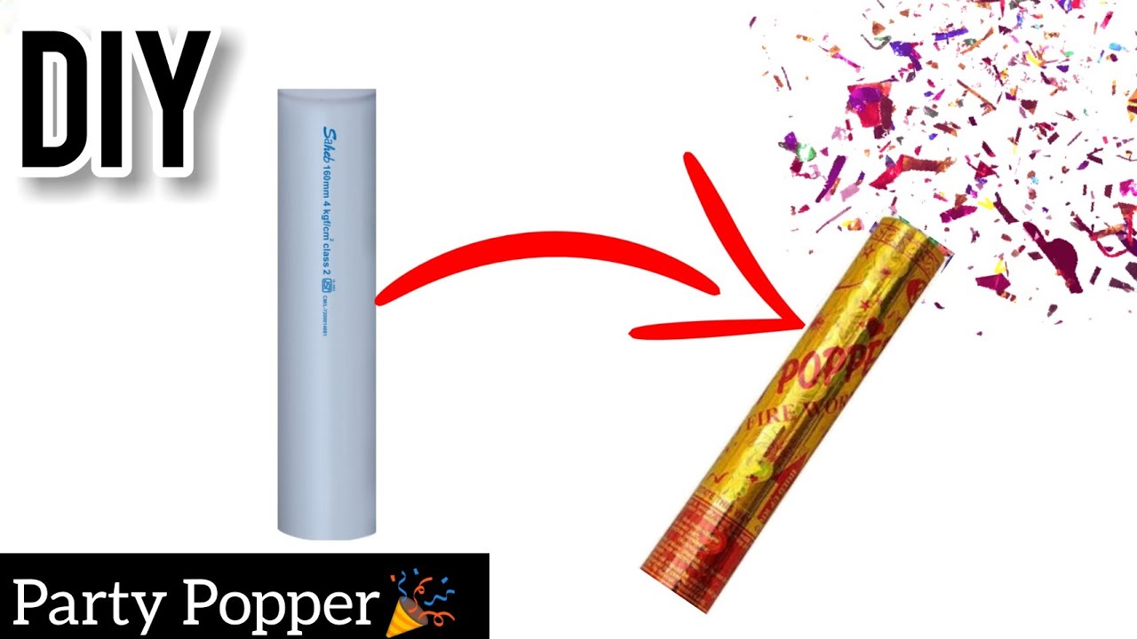 How to make party popper with rubber bands !! | DIY | Wealth from waste ...