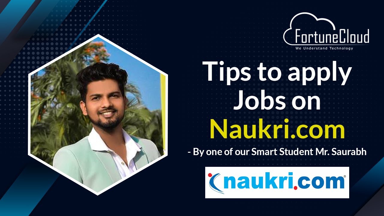 Tips to apply Jobs on Naukri.com - By one of our Smart Student Mr. Saurabh - YouTube