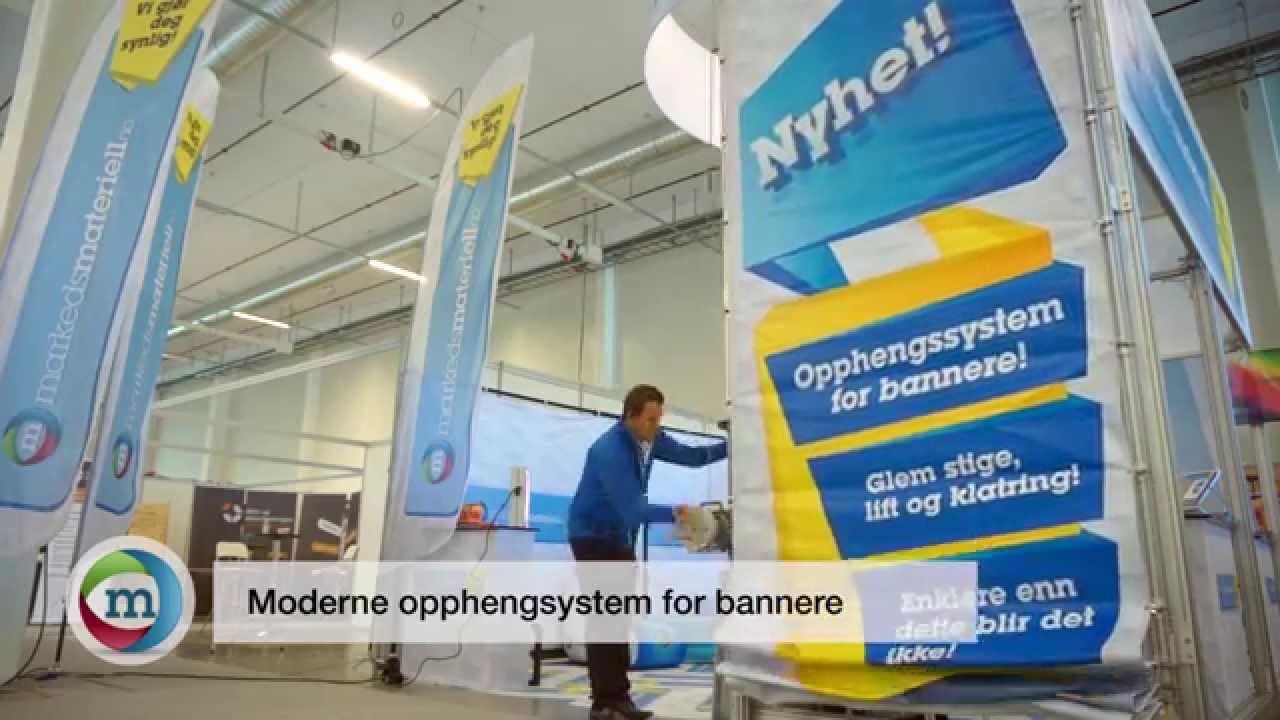 Bannersystem for storformat bannere opp til 560 m2 utendørs og inne ...