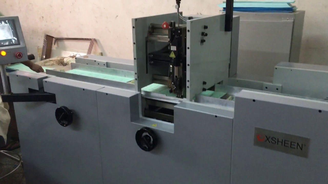 XSHEEN Cheque Book Stitching Finishing Machine - YouTube