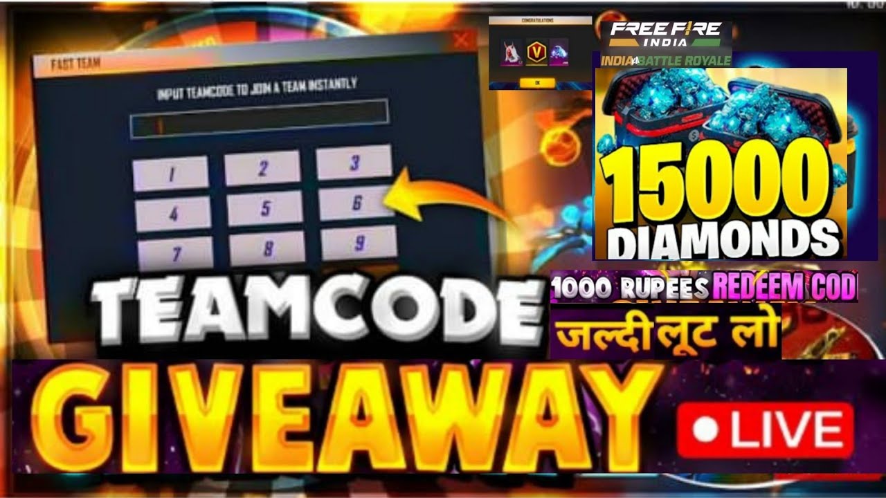 Free fire India Redeem code Live - YouTube