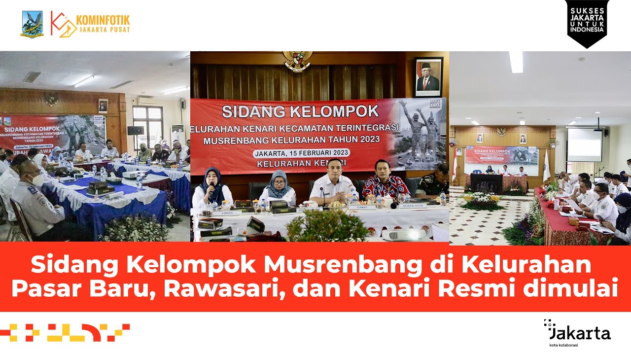 Sidang Kelompok Musrenbang di Kelurahan Pasar Baru, Rawasari, dan ...
