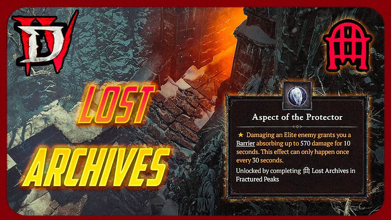 Lost Archives Dungeon Guide - Aspect of the Protector - Diablo 4 - YouTube