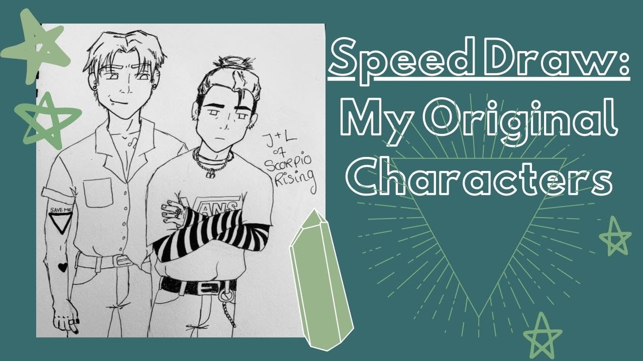 Speed Drawing: My Original Characters - YouTube
