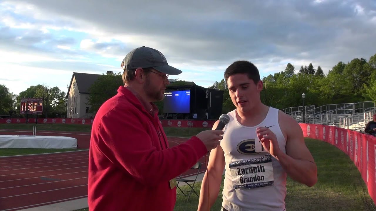 2015 DIII NCAA Men's Decathlon Champion Brandon Zarnoth from Wis. Eau ...